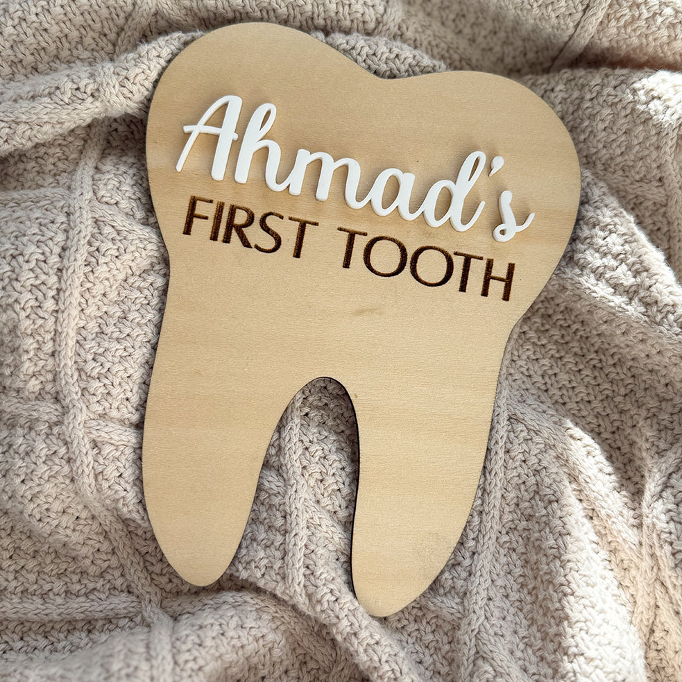 Natural First Tooth Plaque – Mount & Eve